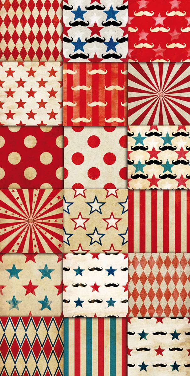 dadartdesign: Circus Vintage Patterns Digital Paper Pack