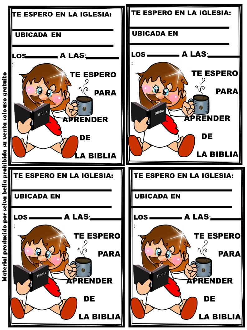 SELVA BELLA: INVITACIÓN PARA LA ESCUELA DOMINICAL SELVA BELLA: INVITACIÓN PARA LA ESCUELA DOMINICAL