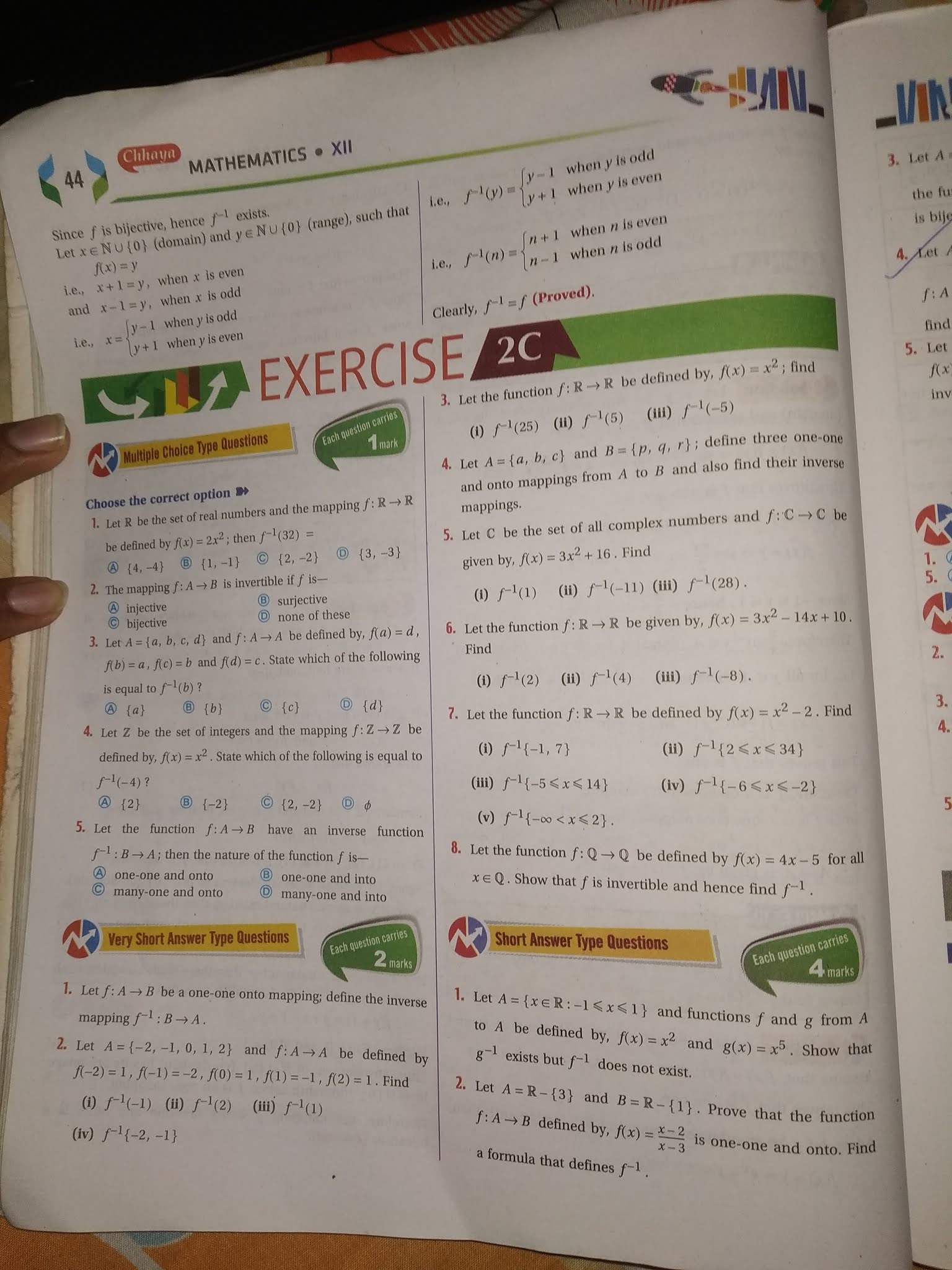 Class 12 Sn Dey Maths Book Free Pdf Download Of Excercise Of Relations Mapping Or Functions