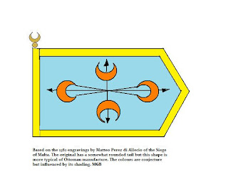 Scimitar and Crescent Wargames: Siege of Malta 1565 Ottoman flags