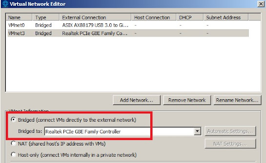 Knowledge Area Vmware Multiple Bridged Network
