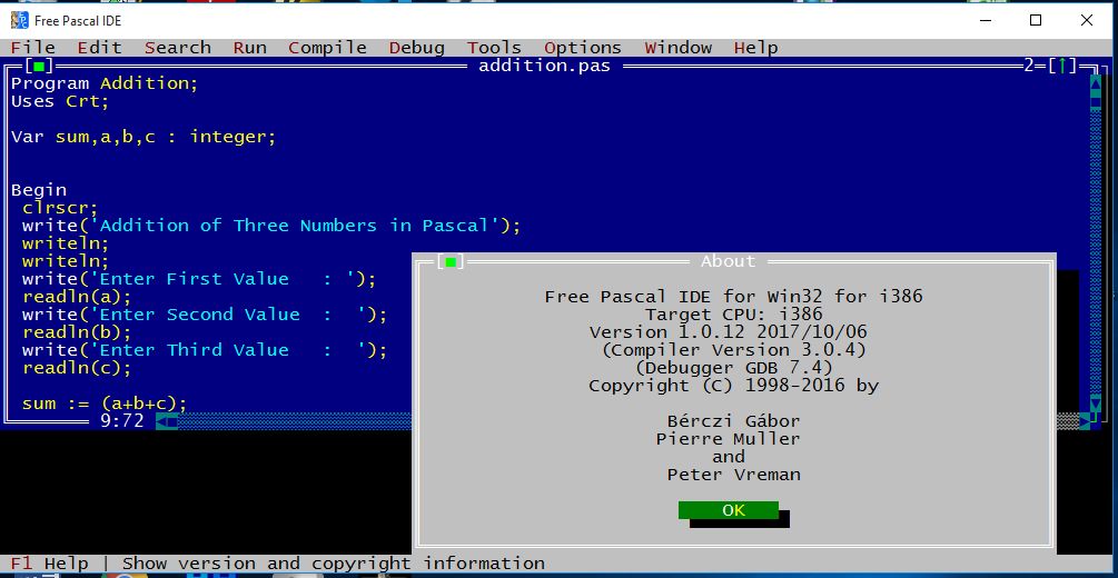 Free Programming Source Codes And Computer Programming Tutorials Addition Of Three Numbers In