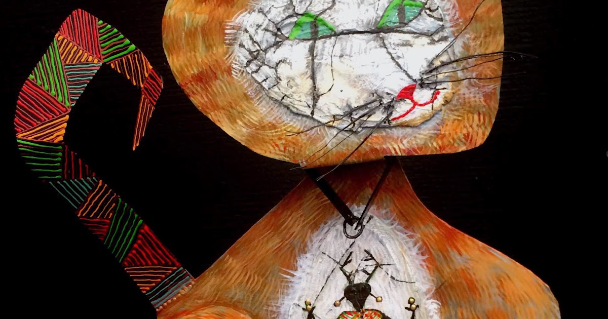 Contemporary Artists of Arizona: Contemporary Cat Art Painting "Cracked ...