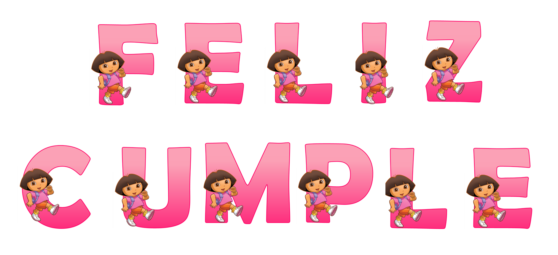 Kits imprimibles gratis : Abecedario y números Dora la exploradora