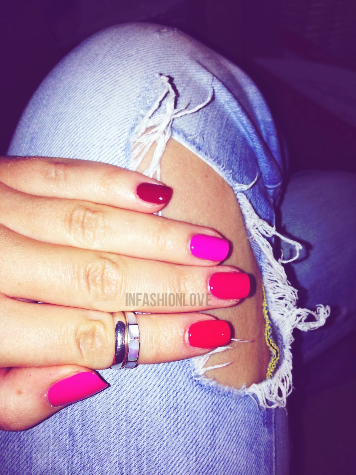 INFASHIONLOVE.COM: On-Trend: Clashing Spring Pink Nails!