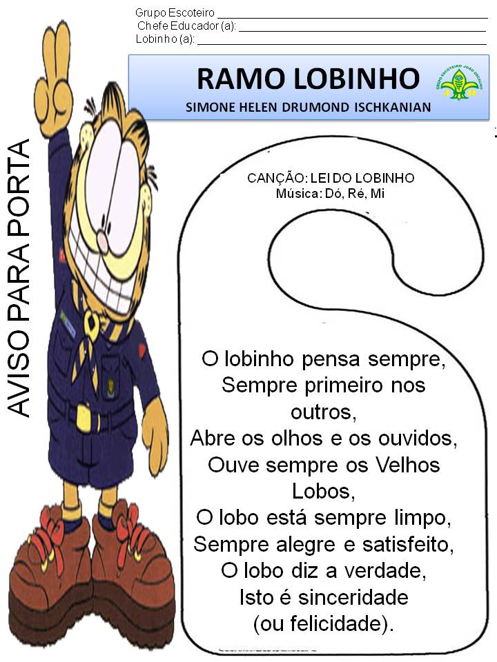 GRUPO ESCOTEIRO JOÃO OSCALINO : CANÇÃO LEI DO LOBINHO