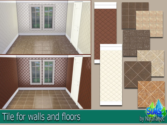 Corporation "SimsStroy": The Sims 4. Tile for walls and floors.