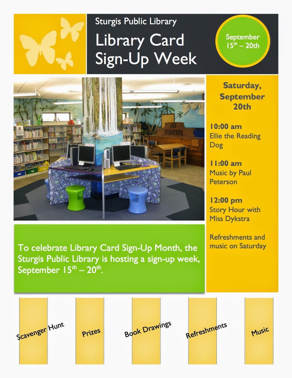 Sturgis Public Library: Library Card Sign-Up Week - (September 15th ...