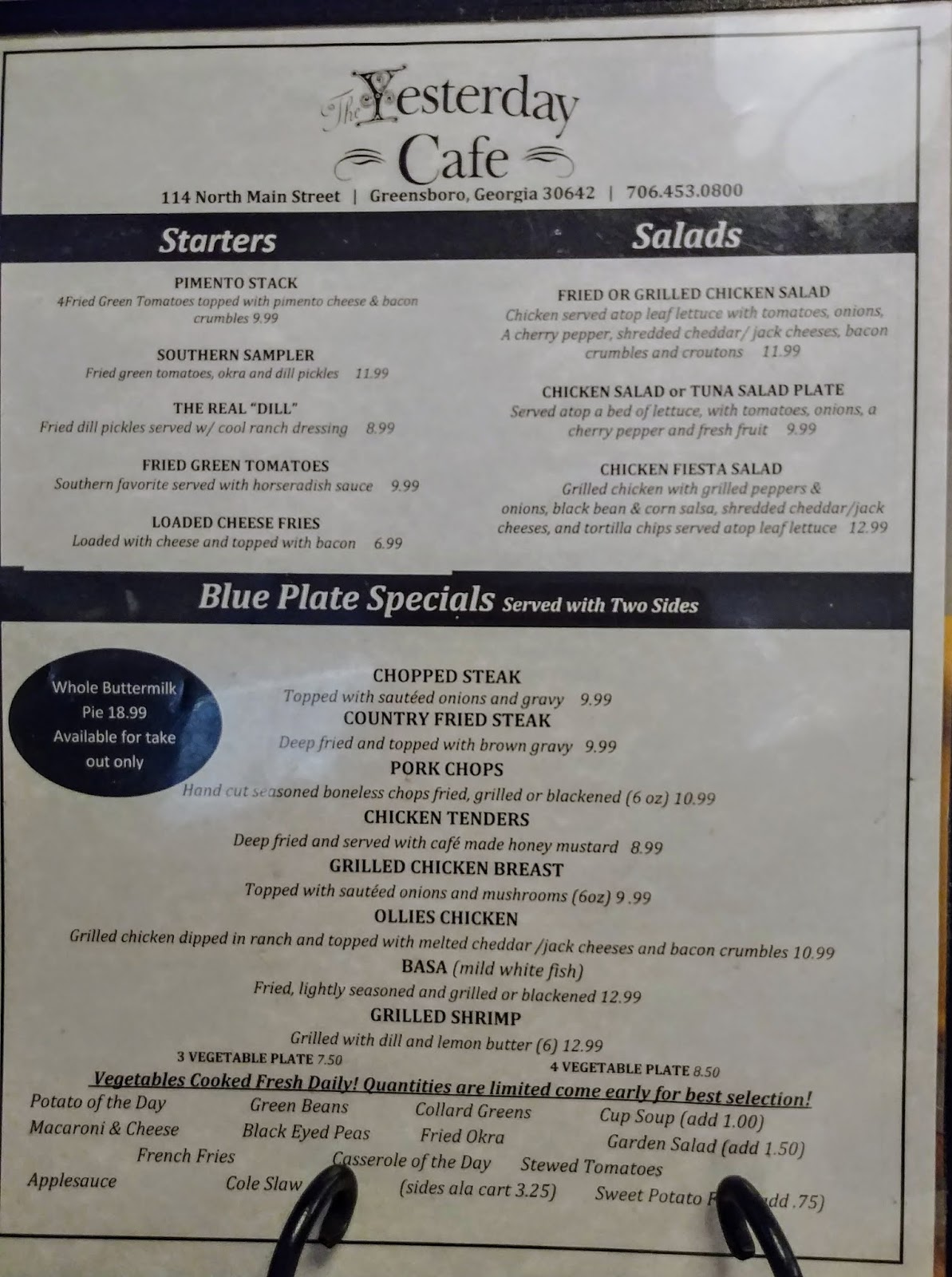 Another Mile Another Destination Blog: The Yesterday Cafe, Greensboro ...