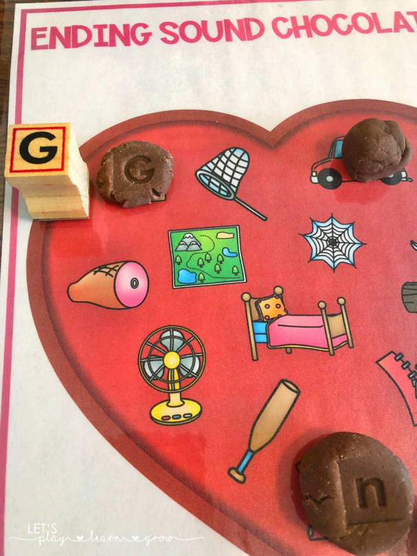 Valentine's Day Ending Sounds Activity | Lets Play.Learn.Grow