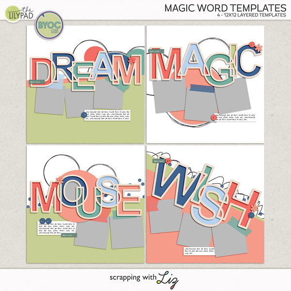 June BYOC: Magical Templates and Cut Outs / Scrapping with Liz