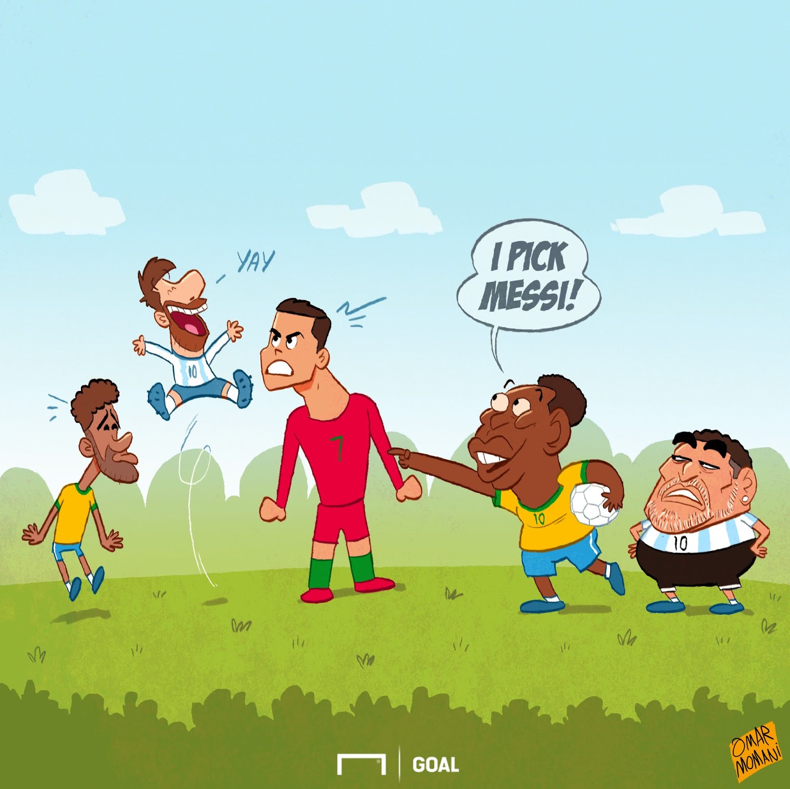 Omar Momani cartoons: Diego Maradona