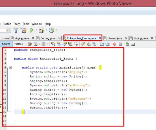 Contoh Pemrograman Enkapsulasi Inheritance Polimorfisme Pada Java