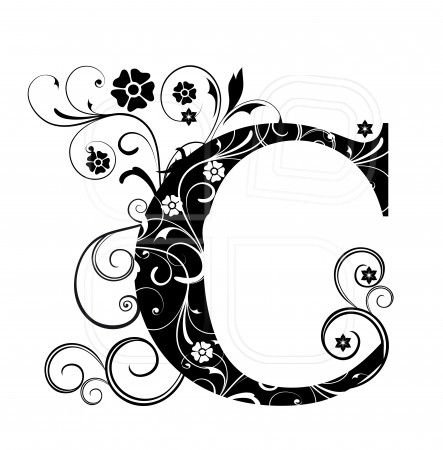Fancy Letter C Designs - Birthday Letter