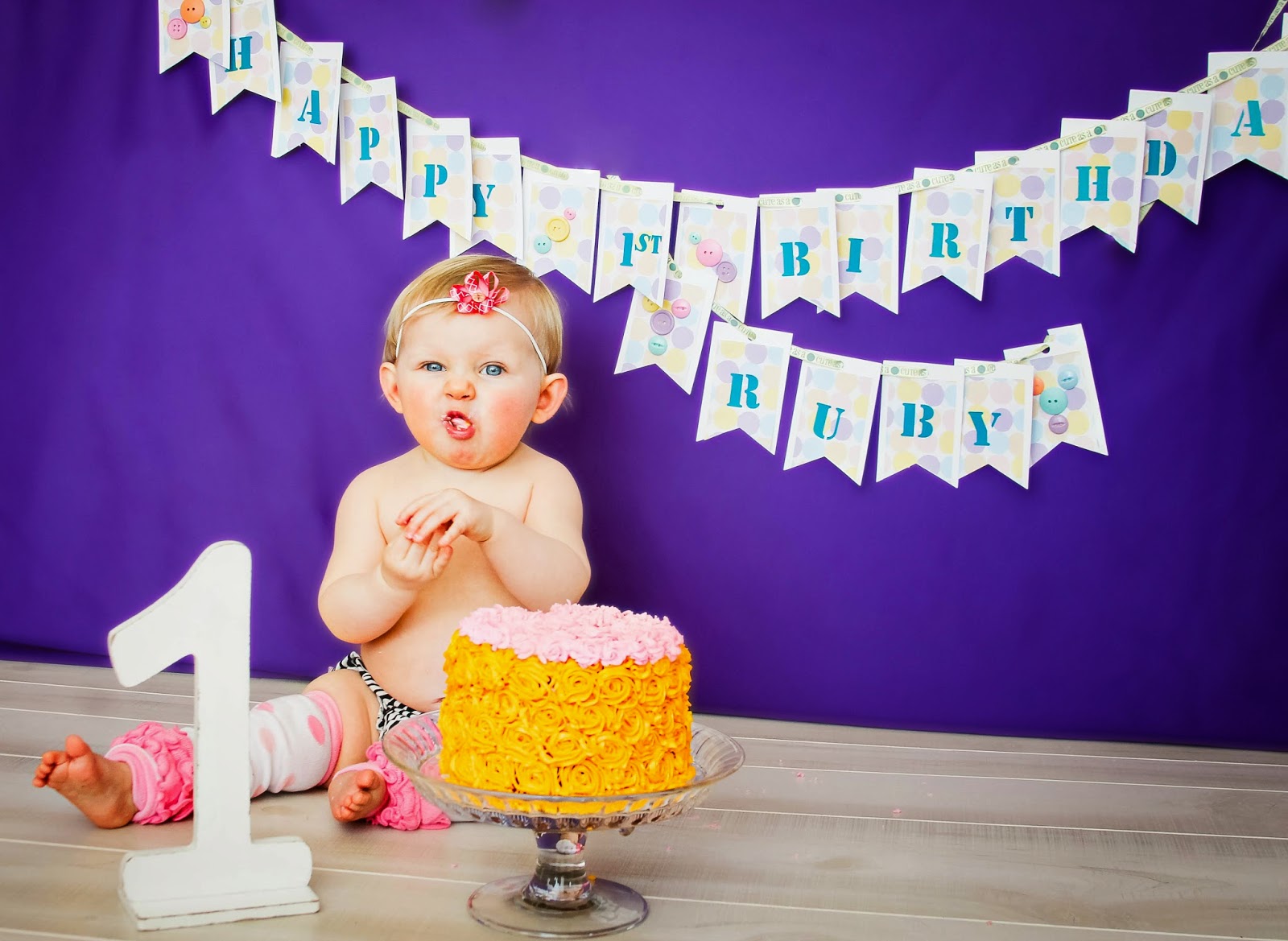The King, The Kid, and I: Cute as a Button First Birthday
