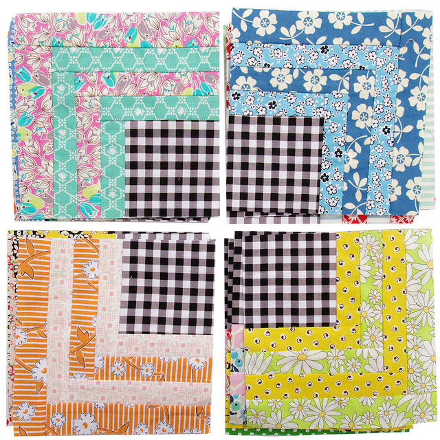 Red Pepper Quilts: Quarter Log Cabin Blocks & Gingham - Part 1