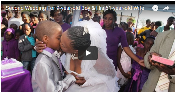 AMAZING VIDEOS: WEDDING OF NINE(9)YEARS OLD KID WITH 61 YEARS WOMAN