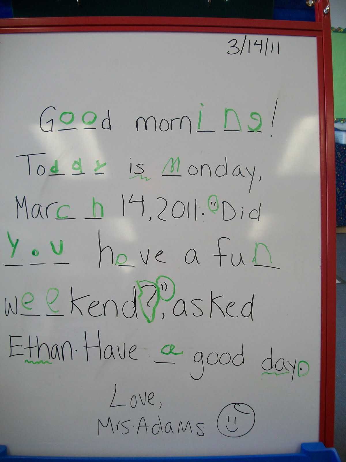 Musings of a Teacher: Morning Message (Just one Example!)