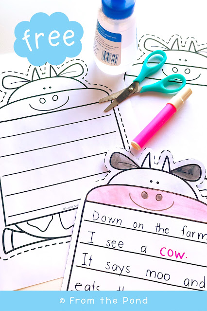 Cow and Farm Writing Crafts | From the Pond