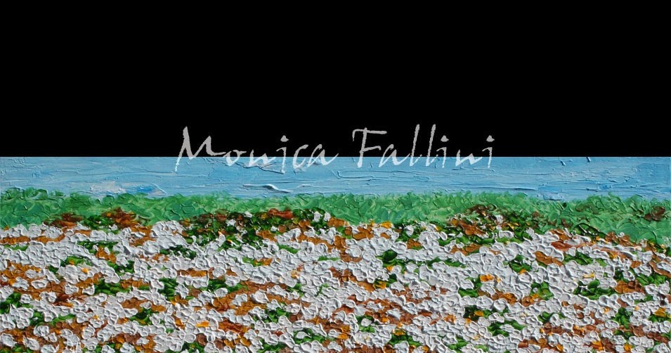 Paintings by Monica Fallini: Louisiana cotton field contemporary art by ...