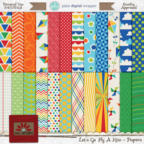 JMC Designs - Digital Scrapbooking Kits: Let's Go Fly A Kite - New ...