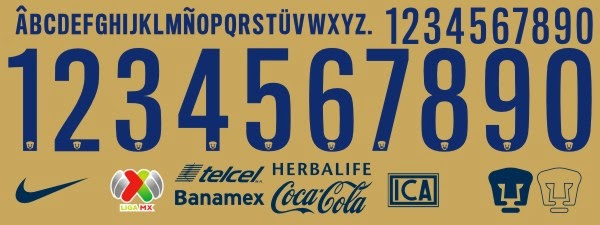 Pumas 2014 2015 tipografia