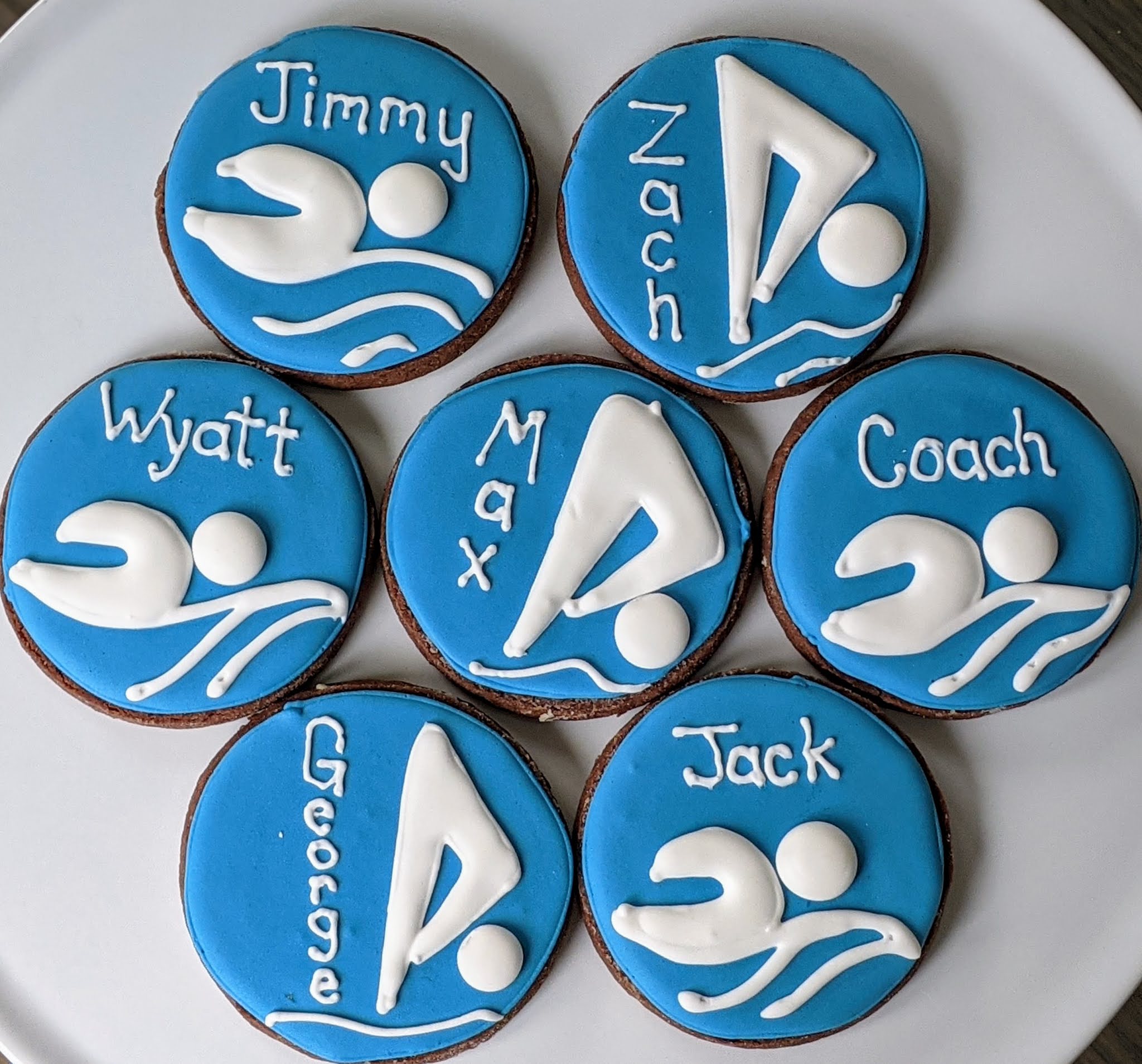 Beki Cook's Cake Blog: Swim and Dive Team Cookies