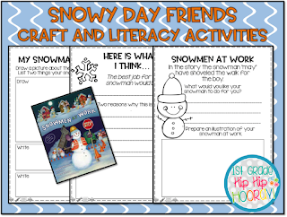 1st Grade Hip Hip Hooray!: Snow Day Friends...Craft and Literacy ...