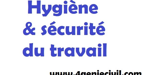 Télécharger cours hygiène et sécurité du travail en pdf