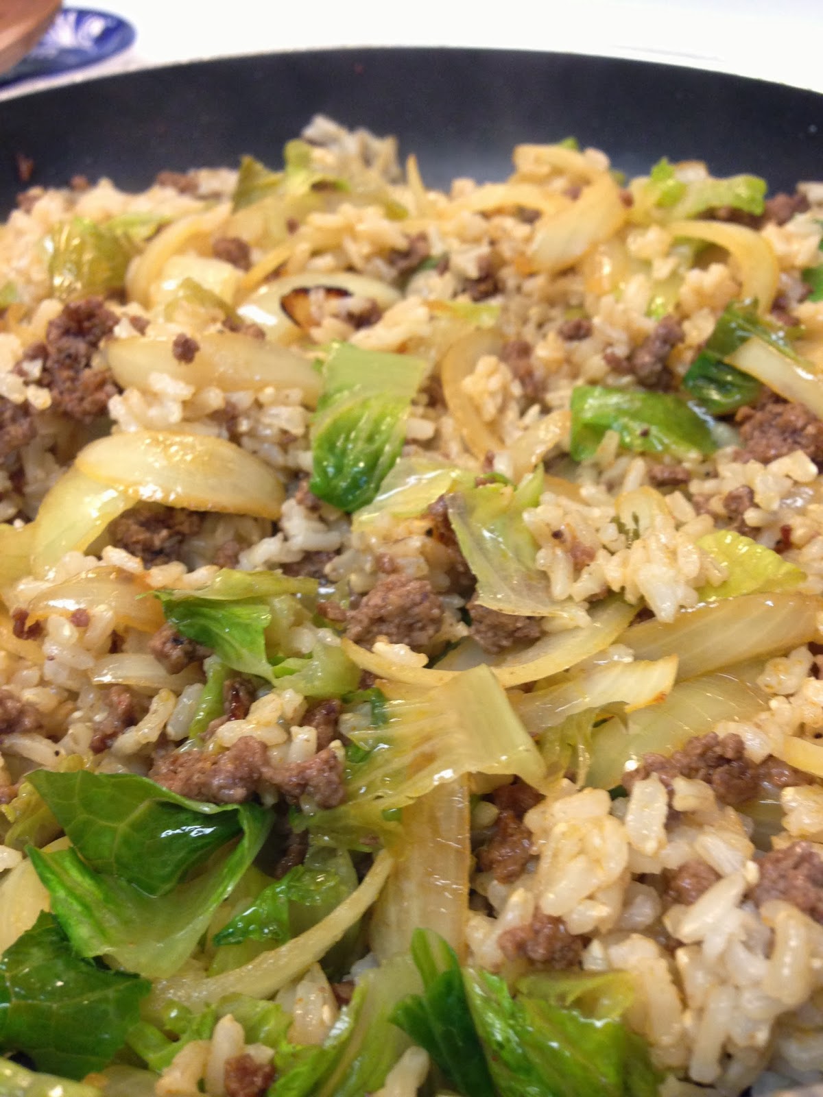 Great Gruel : Pan Fried Brown Rice with Lettuce