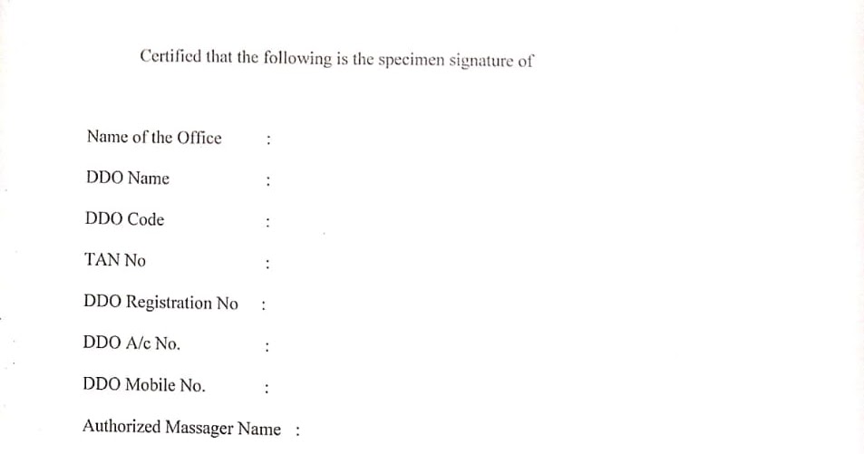 All Ddos Submit 3sets Of Specimen Signature Along With May Pay Bill Form