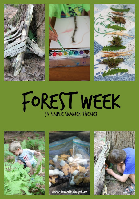 Kitchen Floor Crafts: Forest Week (A Simple Summer Theme)