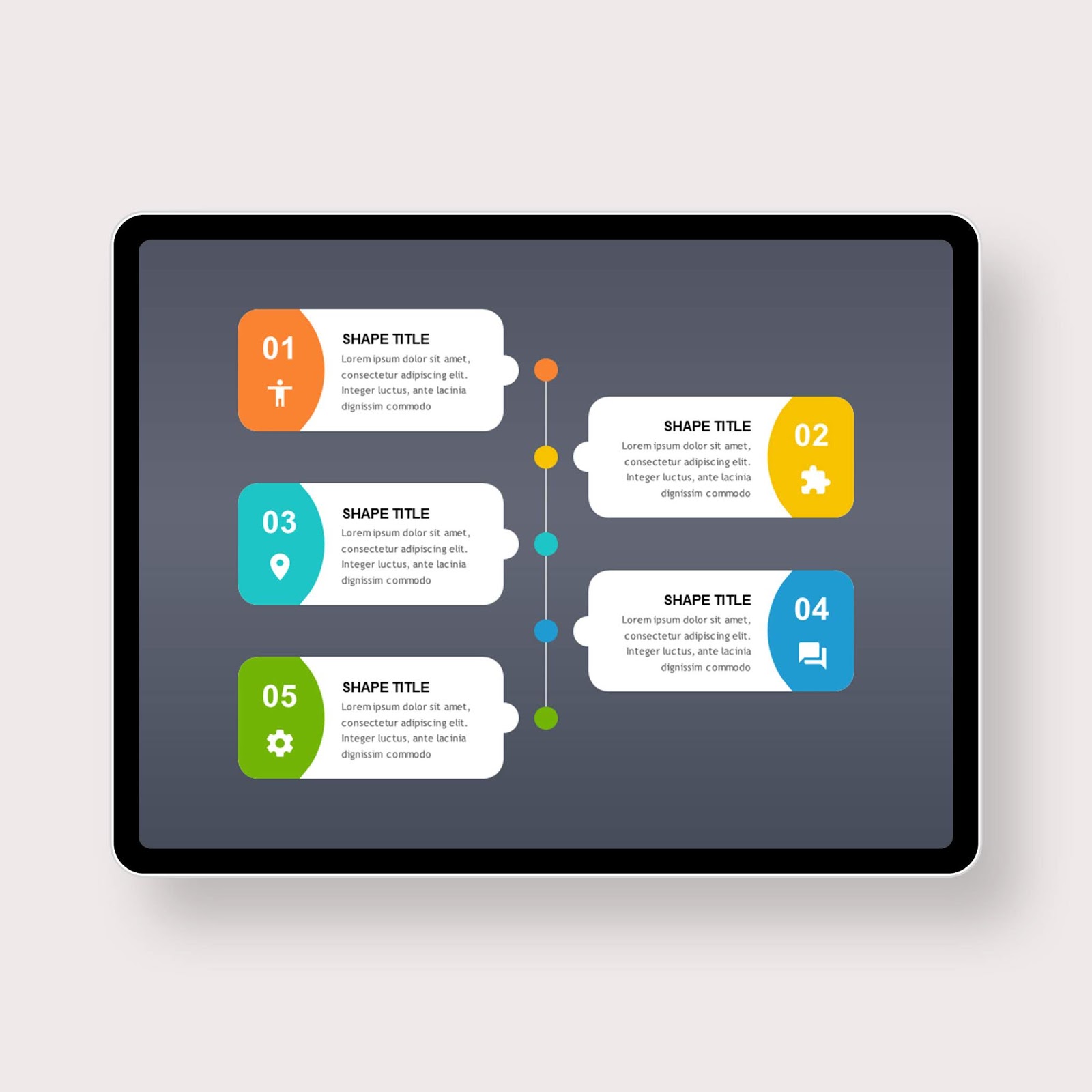 Soft Shape Contents Box PowerPoint Templates - PowerPoint Free