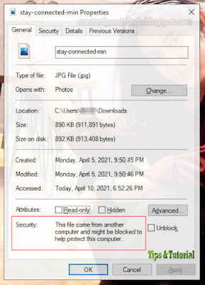 Cara Mengatasi This file came from another computer and might be ...