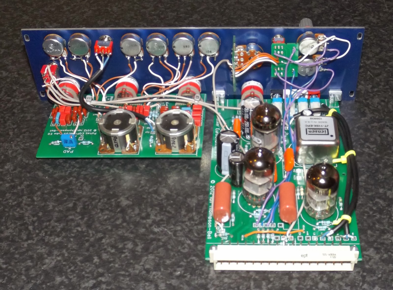 EZ Tube Mixer Build: Pultec 3 Band EQ Channel Completed