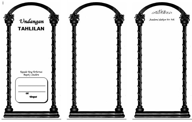 Frame Undangan Tahlil Contoh Undangan Tahlilan Cdr - Riset