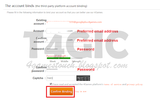 Touch 4Games Blog: How to bind your account