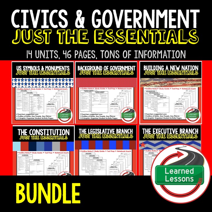 Civics and Government Outline Notes JUST THE ESSENTIALS Unit Review ...