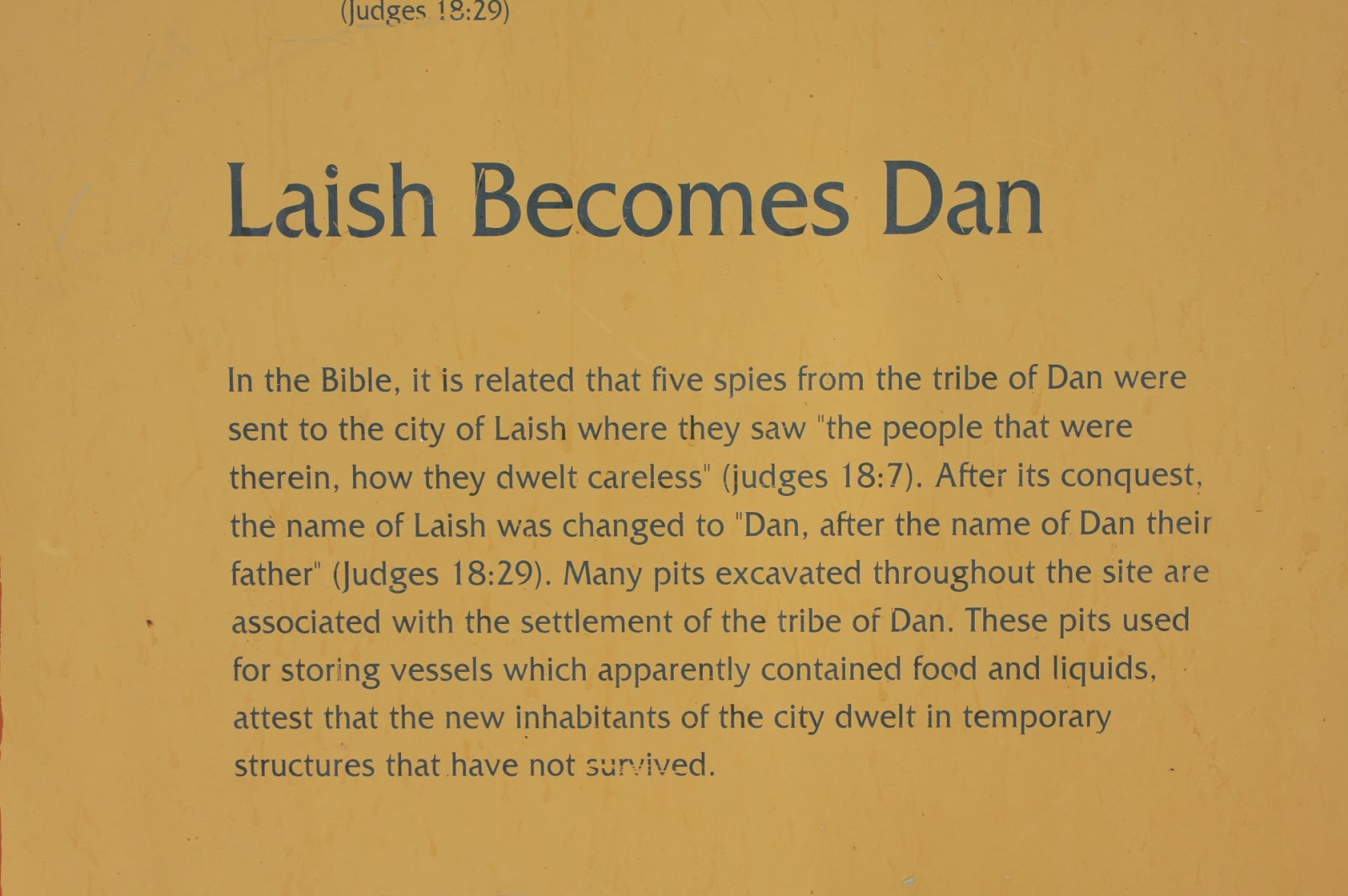 Debbie's Blog: Laish/ Tel Dan, history and judgement seat