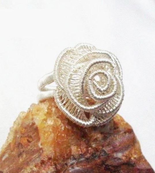 Beautiful Wire Woven Rose Earrings Inspiration and Rose Ring Tutorial ...