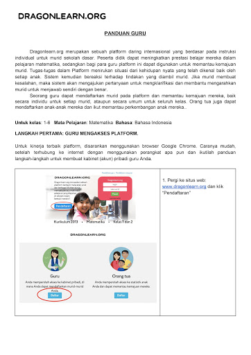 Panduan Guru Dragonlearn Bricsmath - Melajah Guru