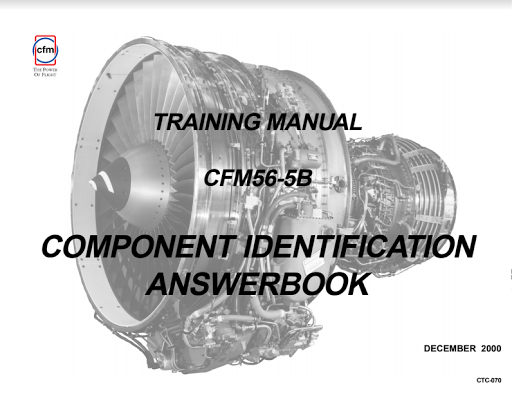 TRAINING MANUAL CFM56-5B COMPONENT IDENTIFICATION ANSWERBOOK