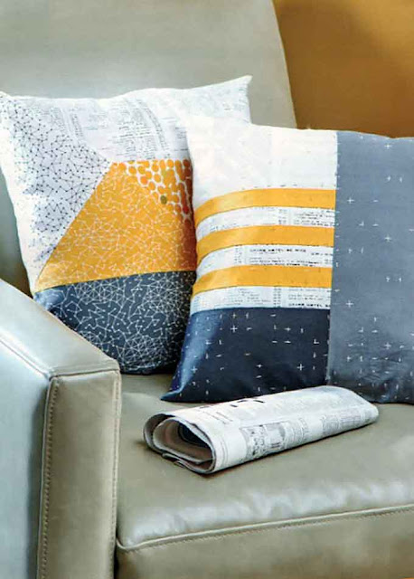 Farbstoff: 2 modern geometric pillow cases - a DIY project