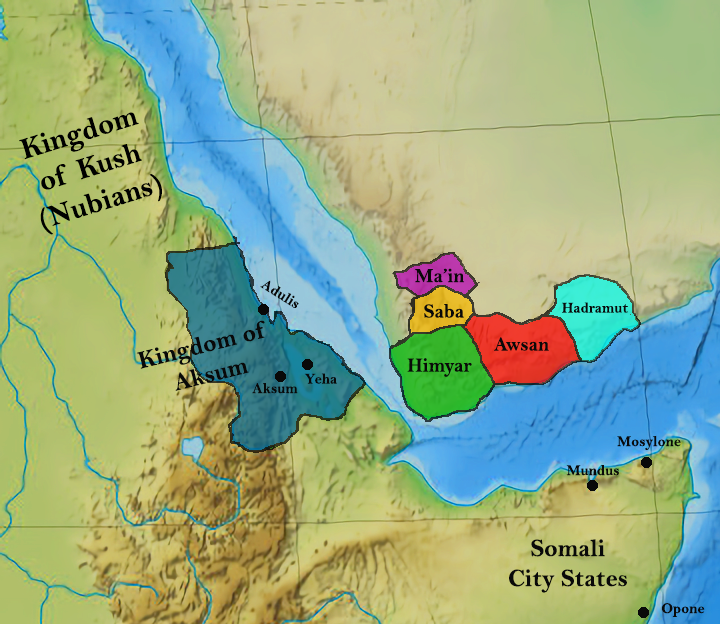 Aksum Kingdom Map