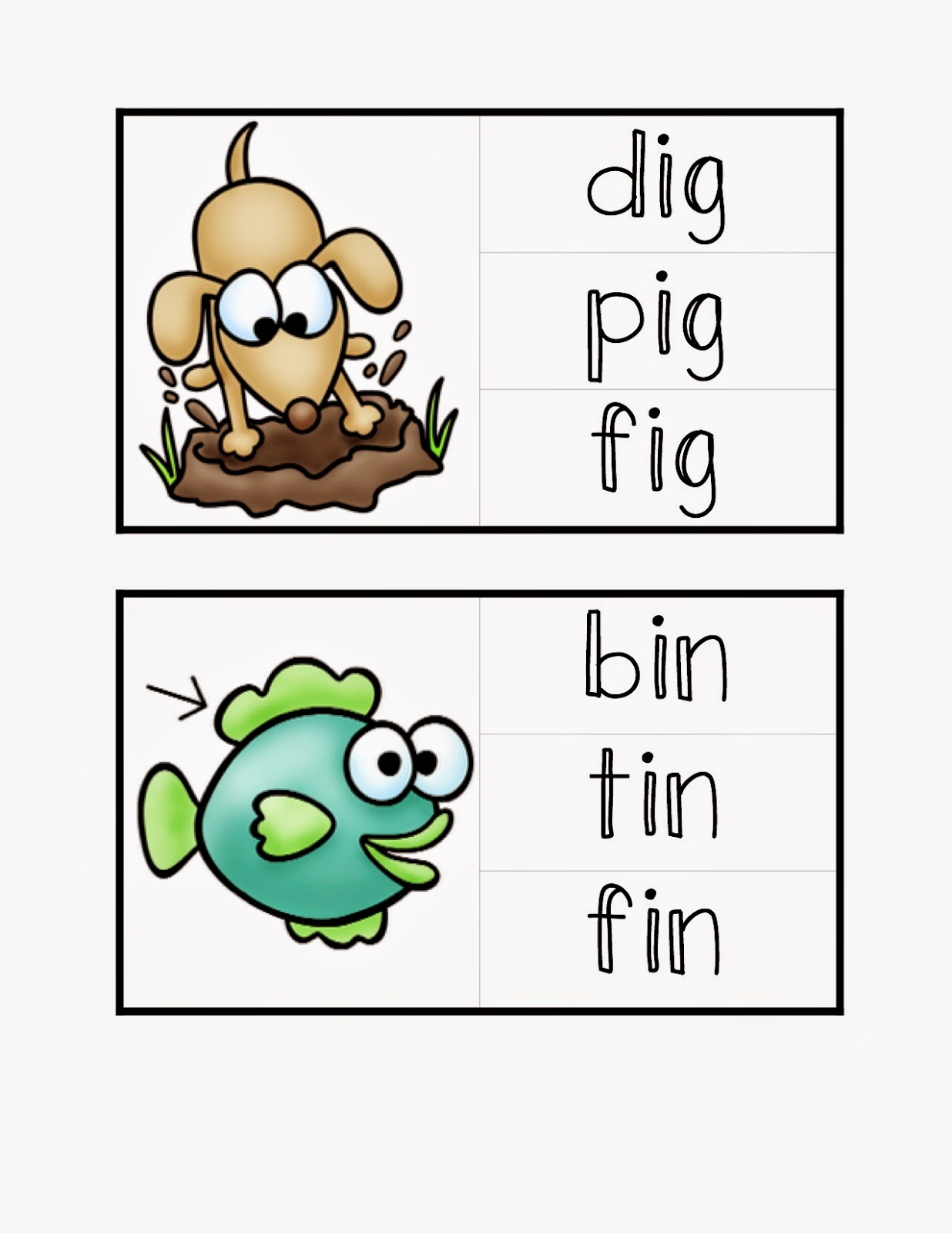 Worksheetjunkie Cvc Clipart Freebies Clip Art Freebies