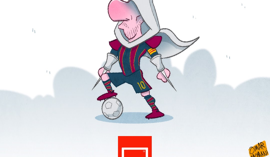 Omar Momani cartoons: Messi the goalkeeper's assassin