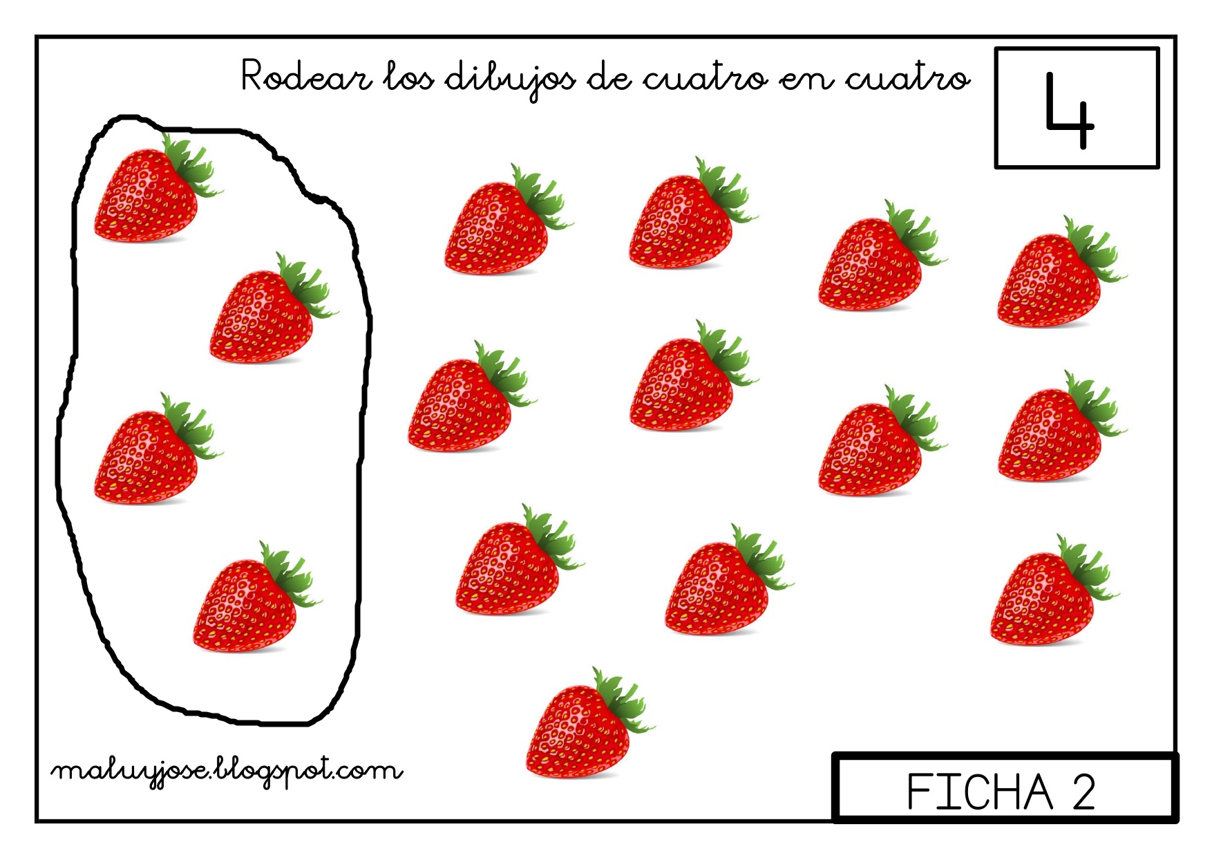 La Seño Marisa: CONTAMOS UN POCO: 4 EN 4