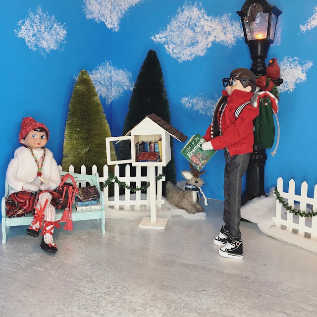 Elf on the Shelf Ideas: Little Free Library for Cozy Christmas Reads ...