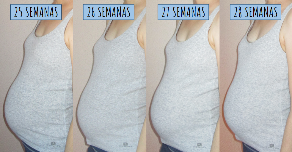 con unas alas enormes.: La tripa crece (semanas 25 a 28)