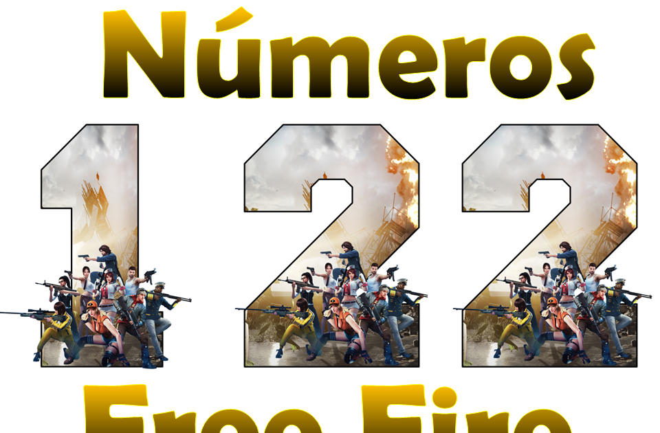 Kits imprimibles gratis : Free Fire Números